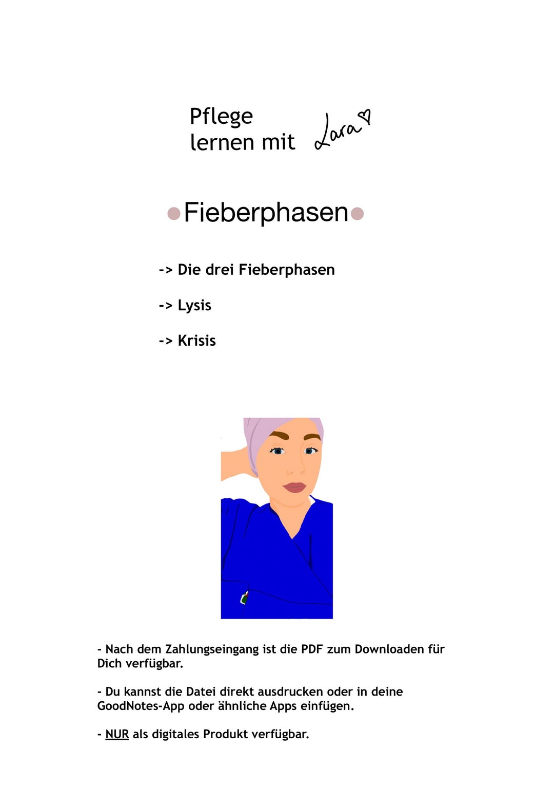 Learning Sheet phases of Fever Nursing Note - Etsy