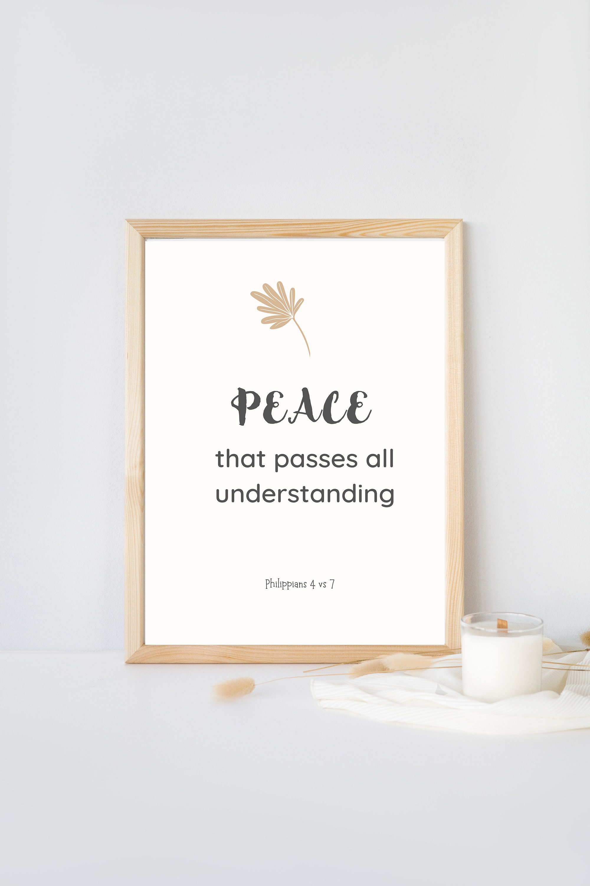 Single Piece Bible Verse Wall Art on Peace That Passes All ...
