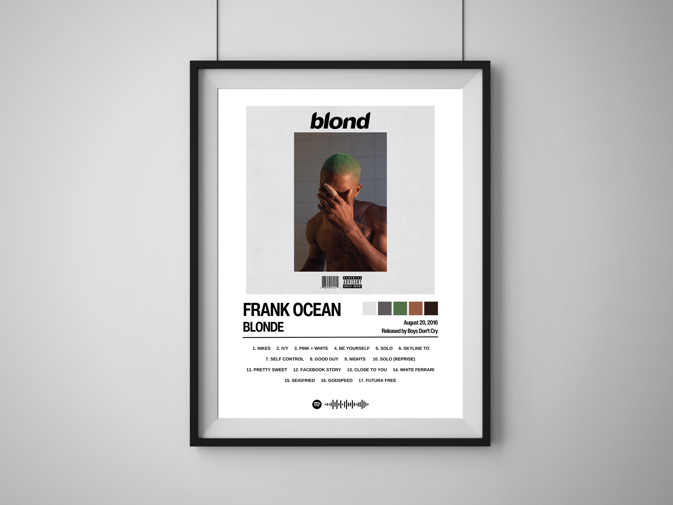 Frank Ocean Poster | Blonde Poster | Album Art | Album Cover Posters ...