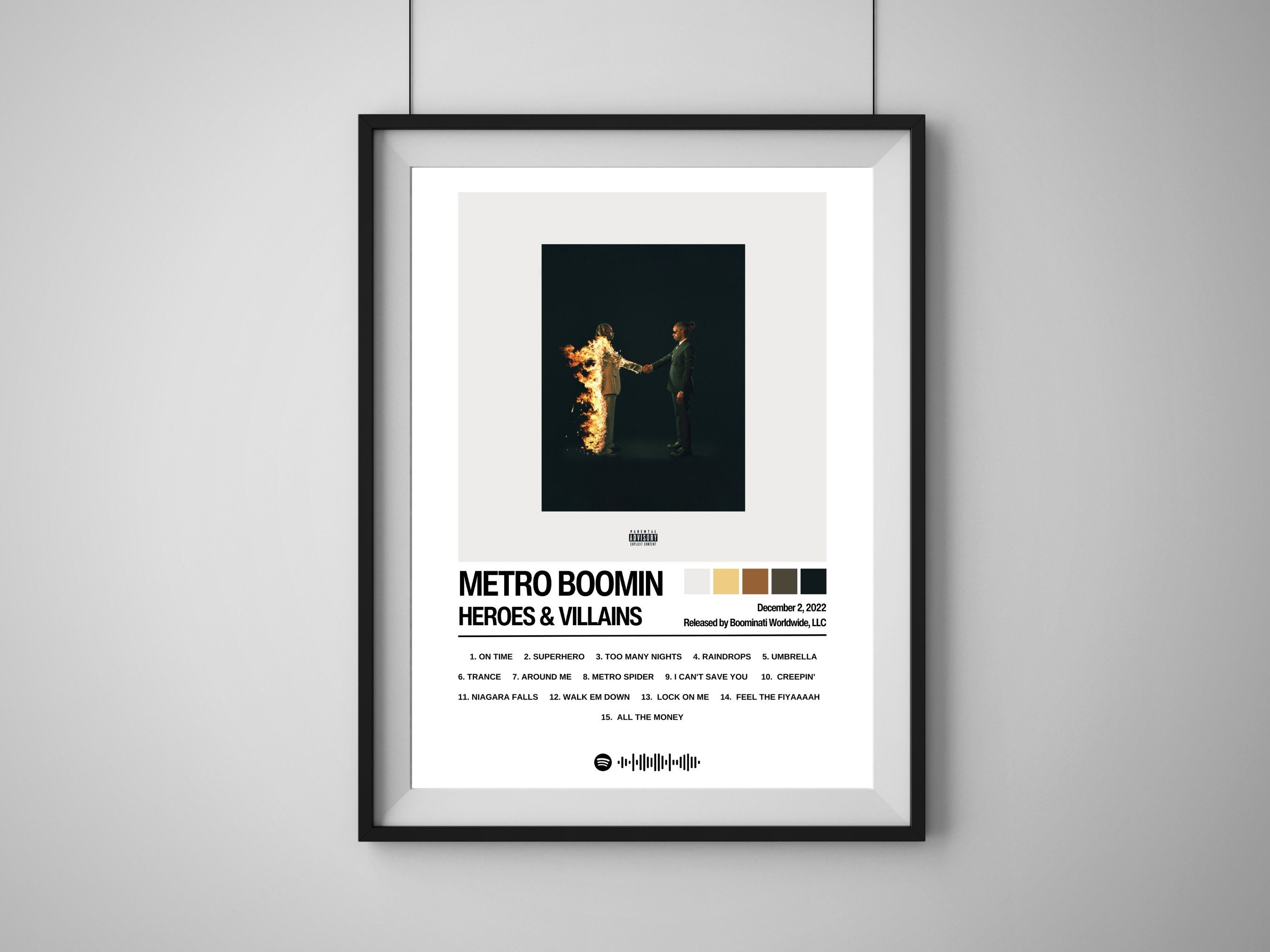 Metro Boomin Poster | Heroes and Villains Poster | Album Art sold by ...