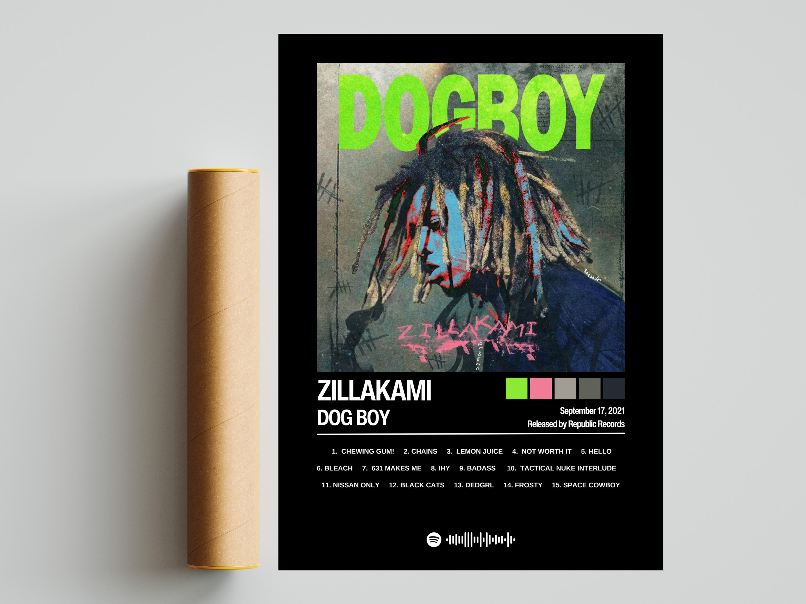 Zillakami Poster | Dog Boy Poster | Album Art | Album Cover Posters ...