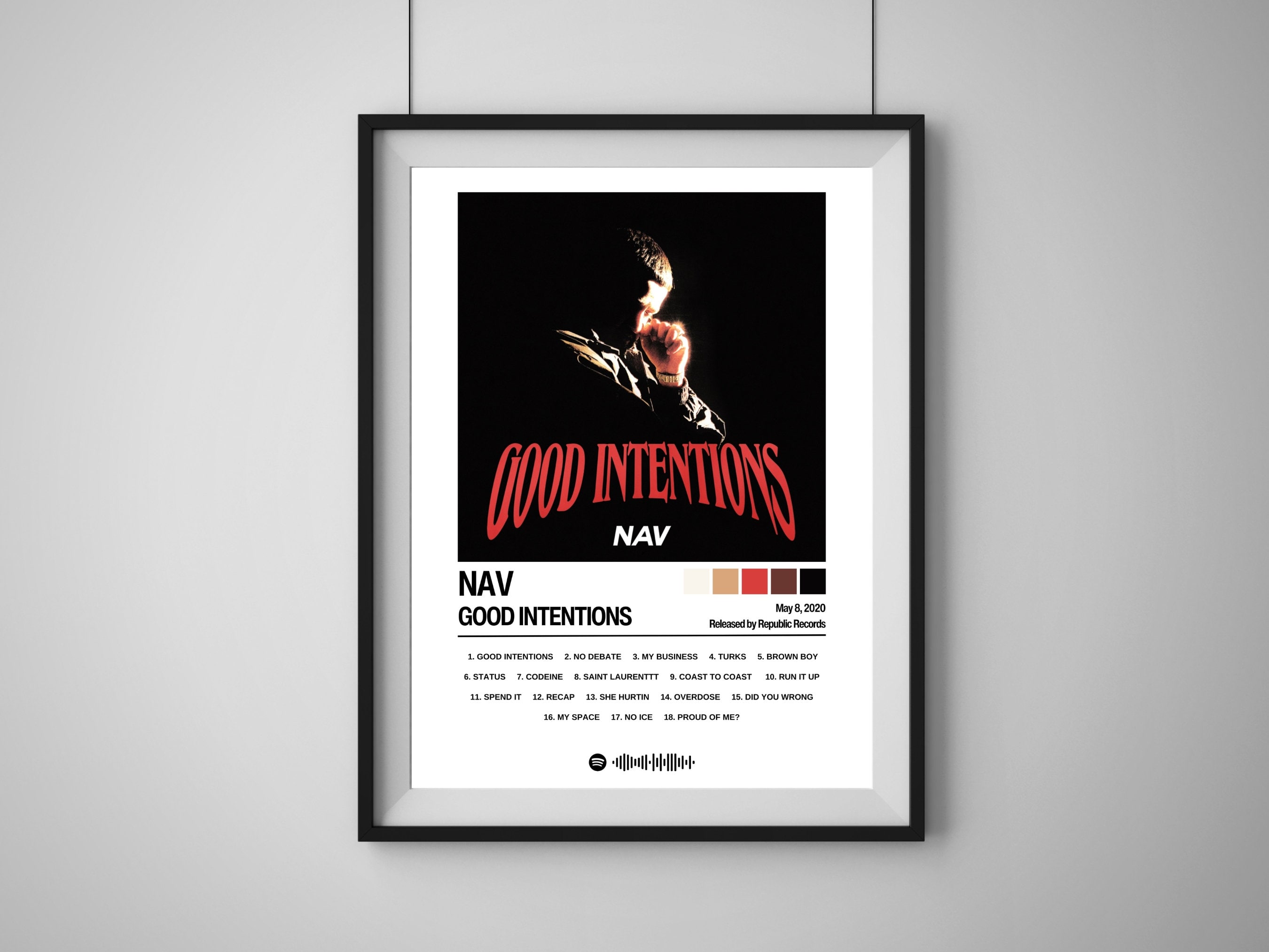 NAV Poster | Good Intentions Poster | Album Art | Album Cover Posters ...