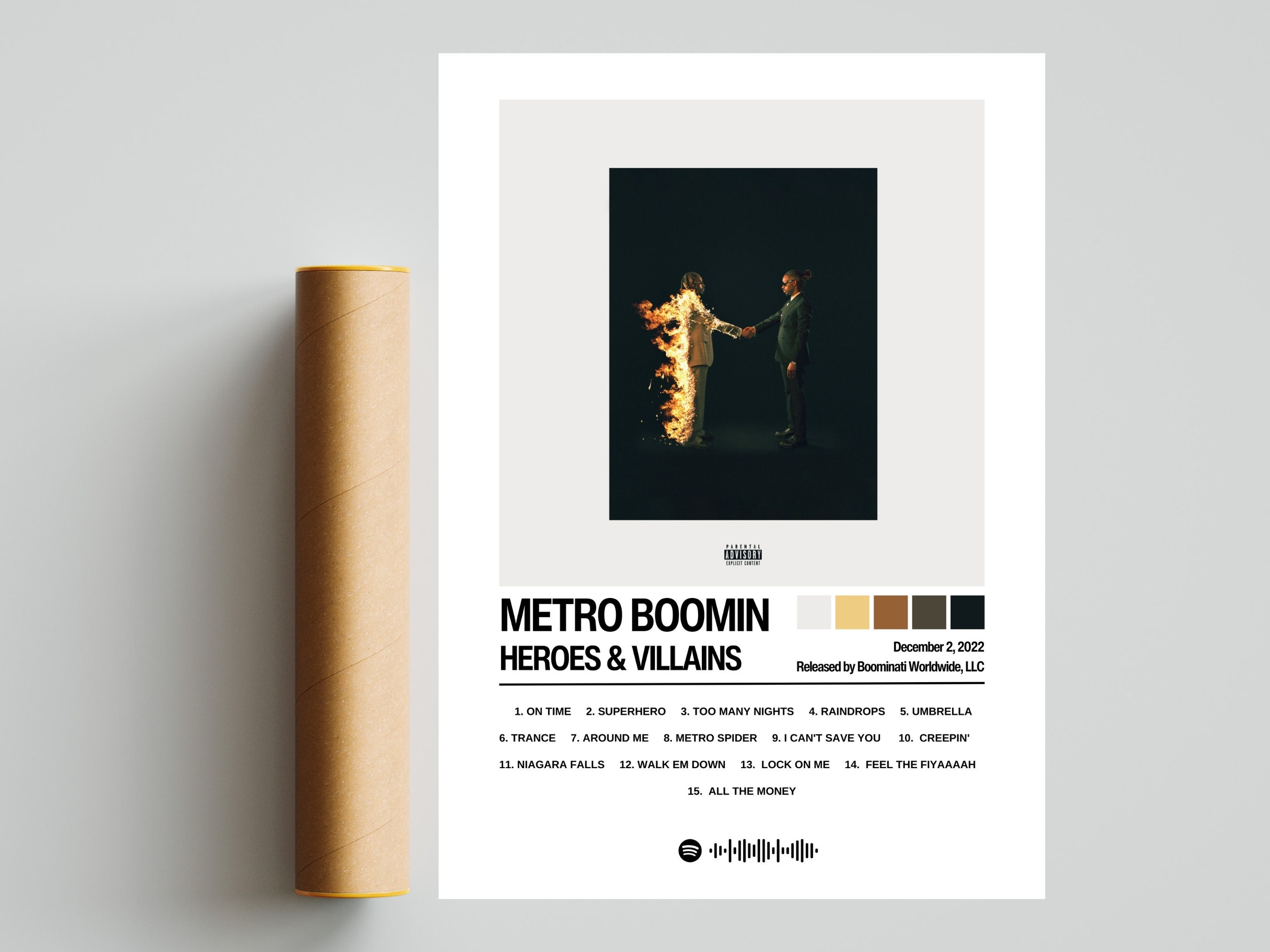 Metro Boomin Poster | Heroes and Villains Poster | Album Art sold by ...
