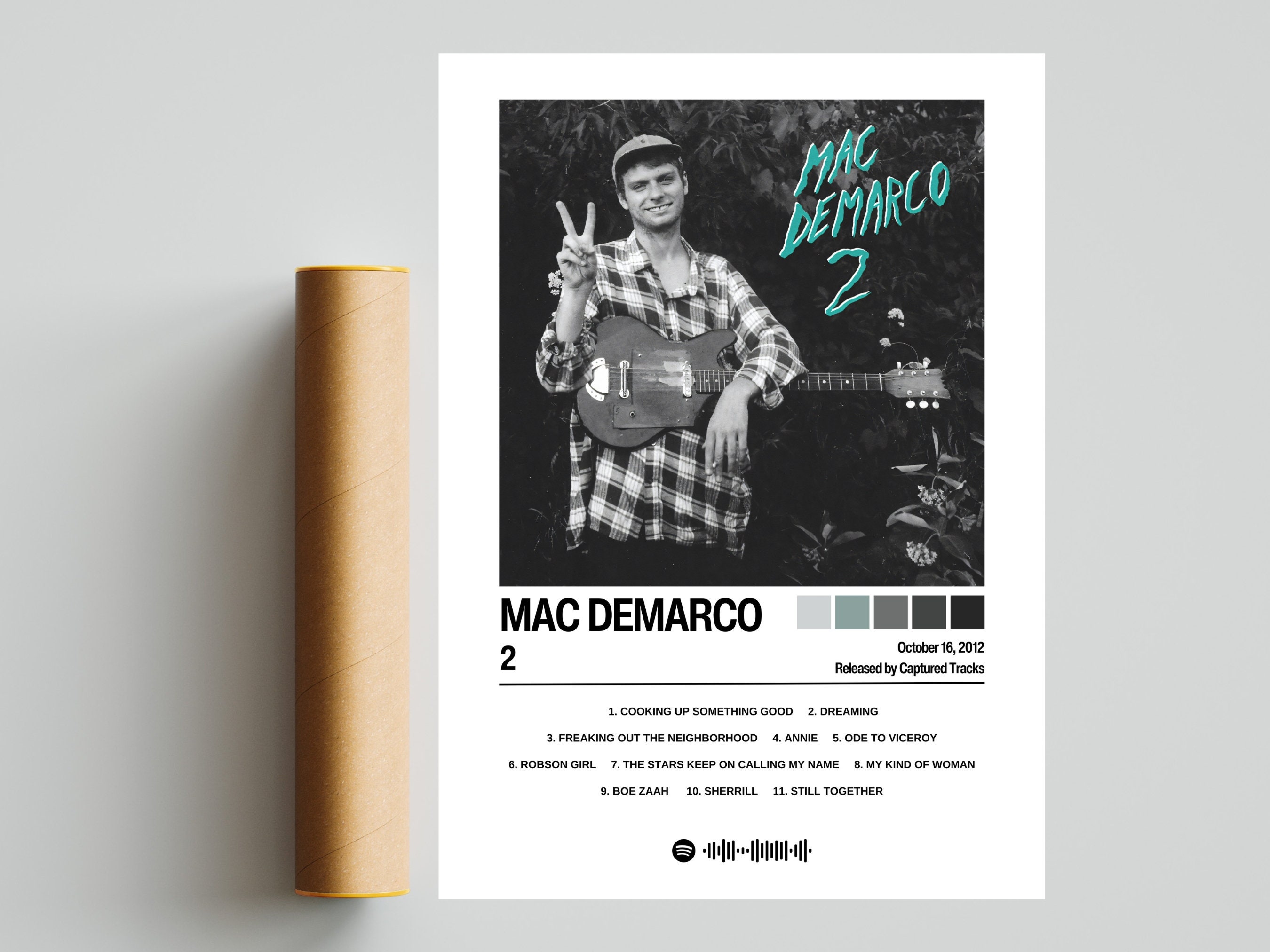 Mac Demarco Poster 2 Poster Album Art Album Cover Posters Spotify ...