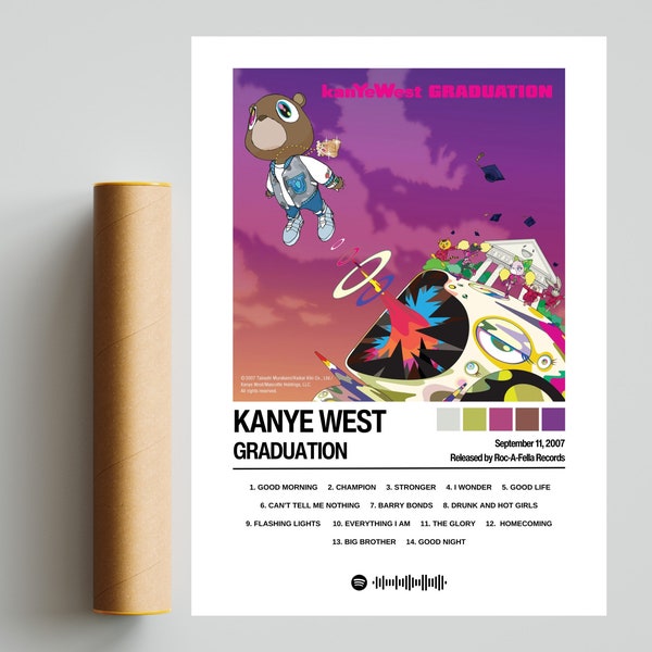 Graduation Kanye West Poster - Etsy