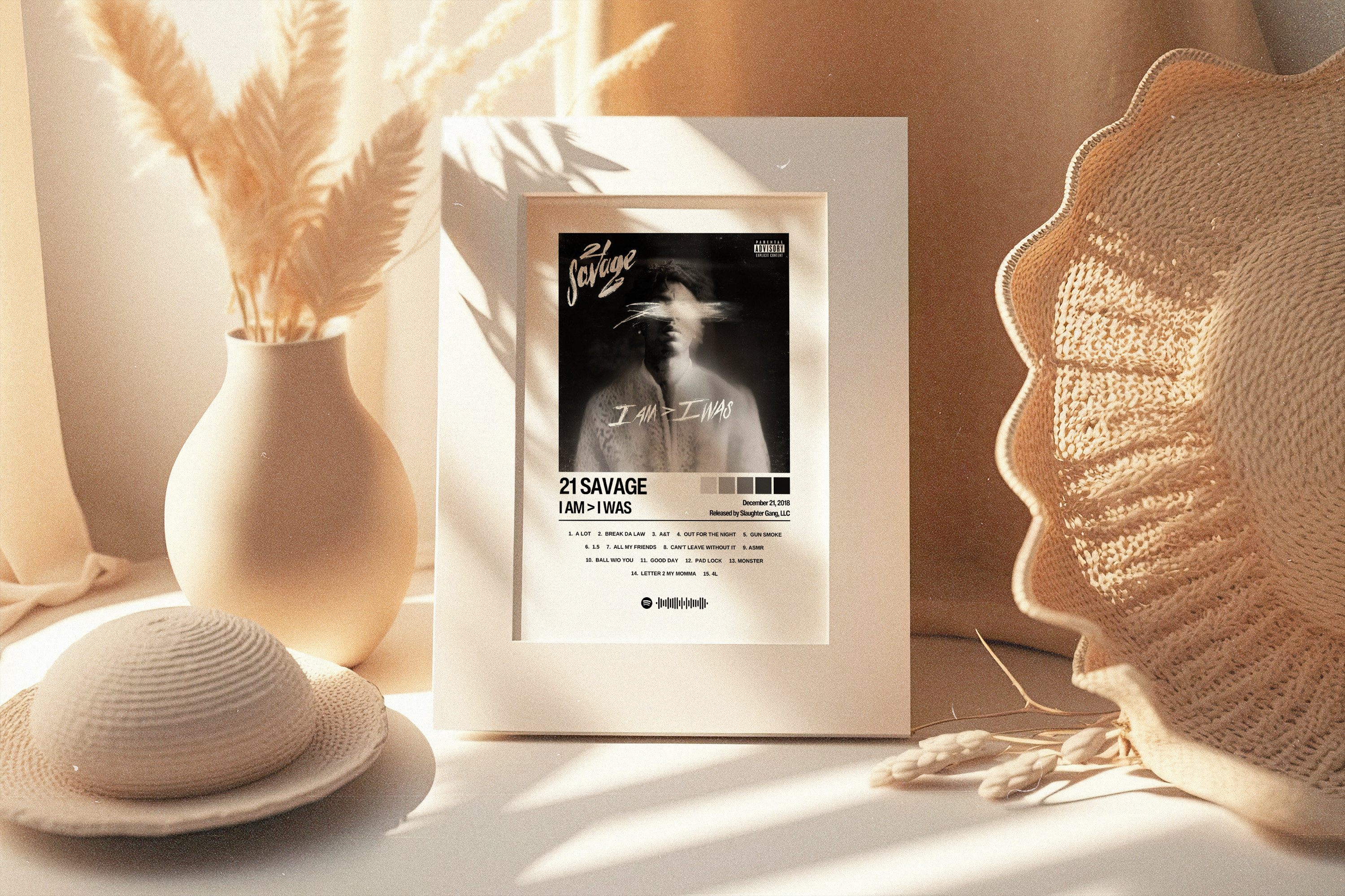 21 Savage Poster | I Am I Was Poster | Album Art | Album Cover Posters ...