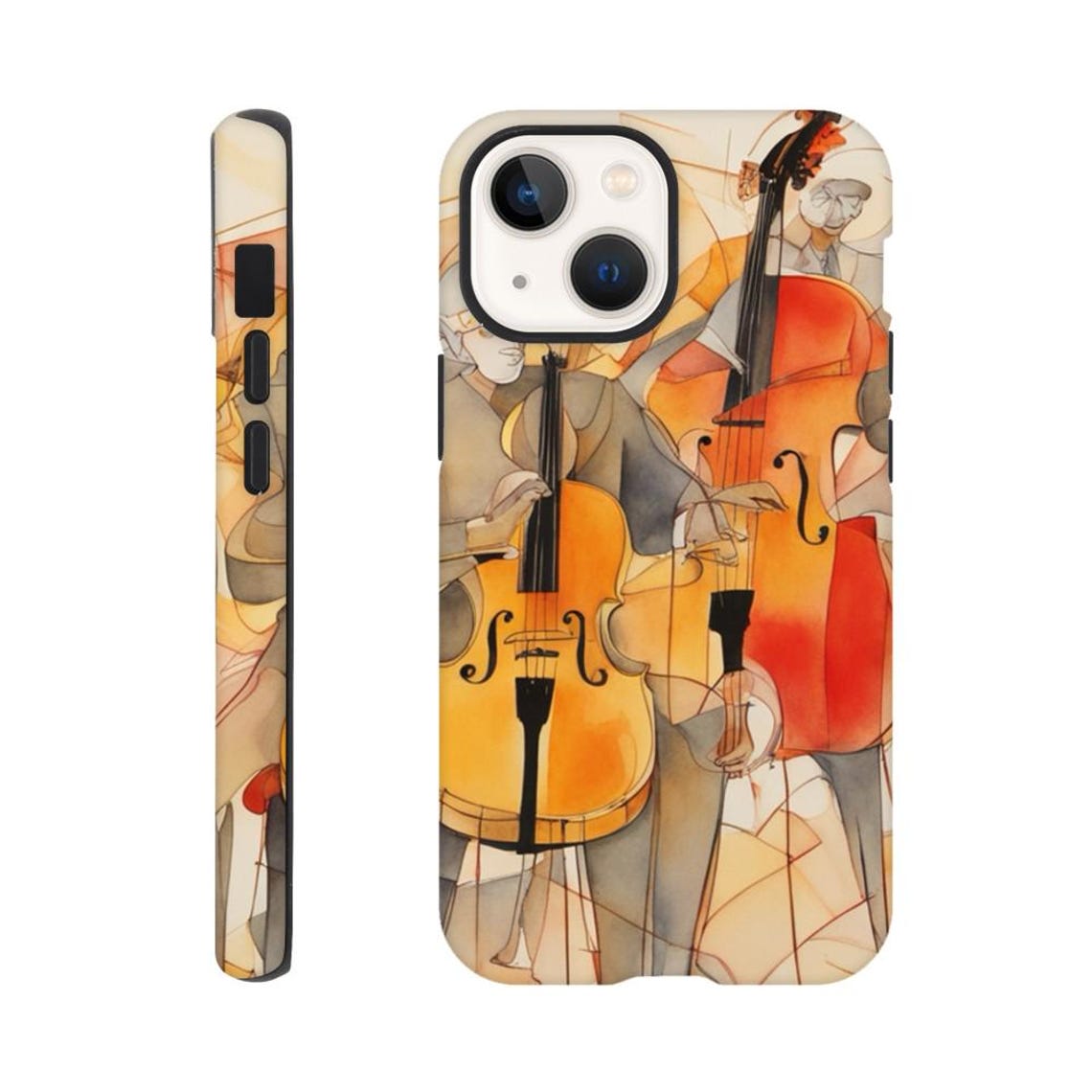 Jazz Musicians Phone Case – Artistic Cello and Bass Design - Etsy