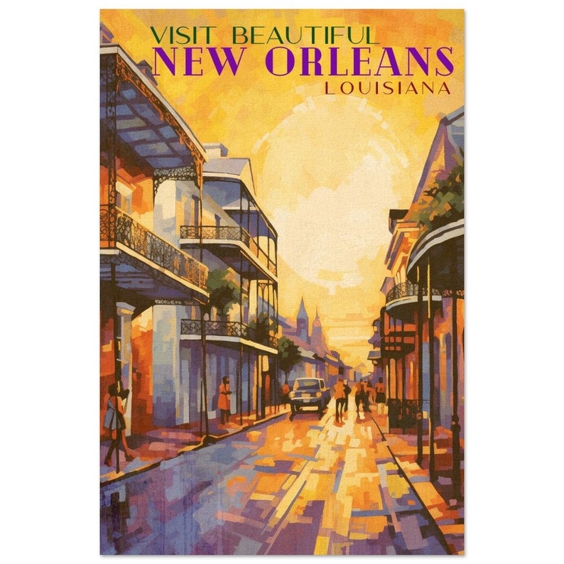 VISIT NEW ORLEANS - Premium Matte Paper Travel Ad Poster - Etsy