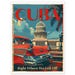 Cuba Wall Art – Vintage Havana Poster Print – Classic Red Car & Capitol ...