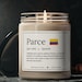 Colombia Parce Definition Candle With Colombia Flag Gift for Colombian ...