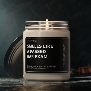 Passed the Bar Exam Gift Bar Exam Candle Passed Bar Exam Gifts Bar Exam ...