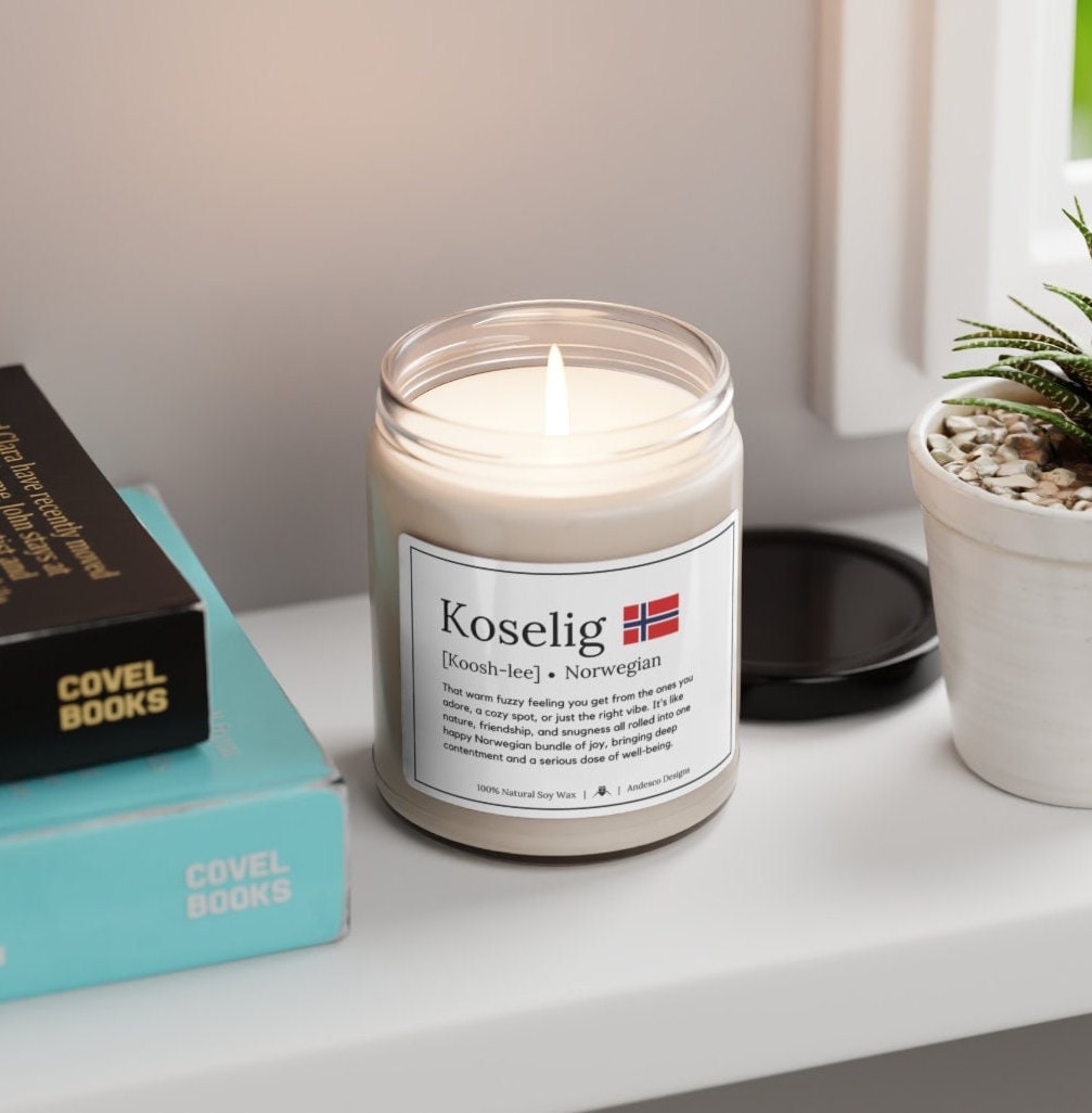 Koselig Candle Gift for Norwegian Gifts With Norway Flag Scandinavian ...