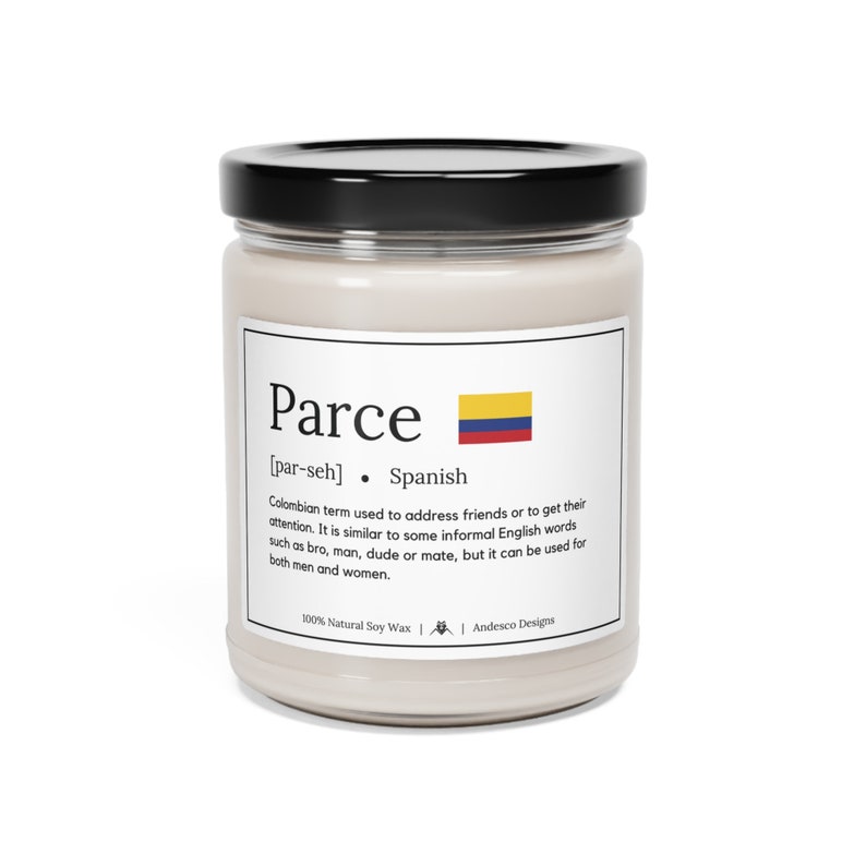 Colombia Parce Definition Candle With Colombia Flag Gift for Colombian ...