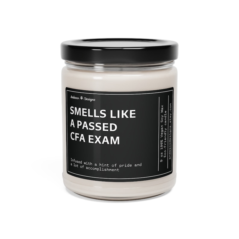 Custom CFA Exam Congratulations Gift for Passing the CFA Exam Gift Smells Like a Passed CFA Exam ...
