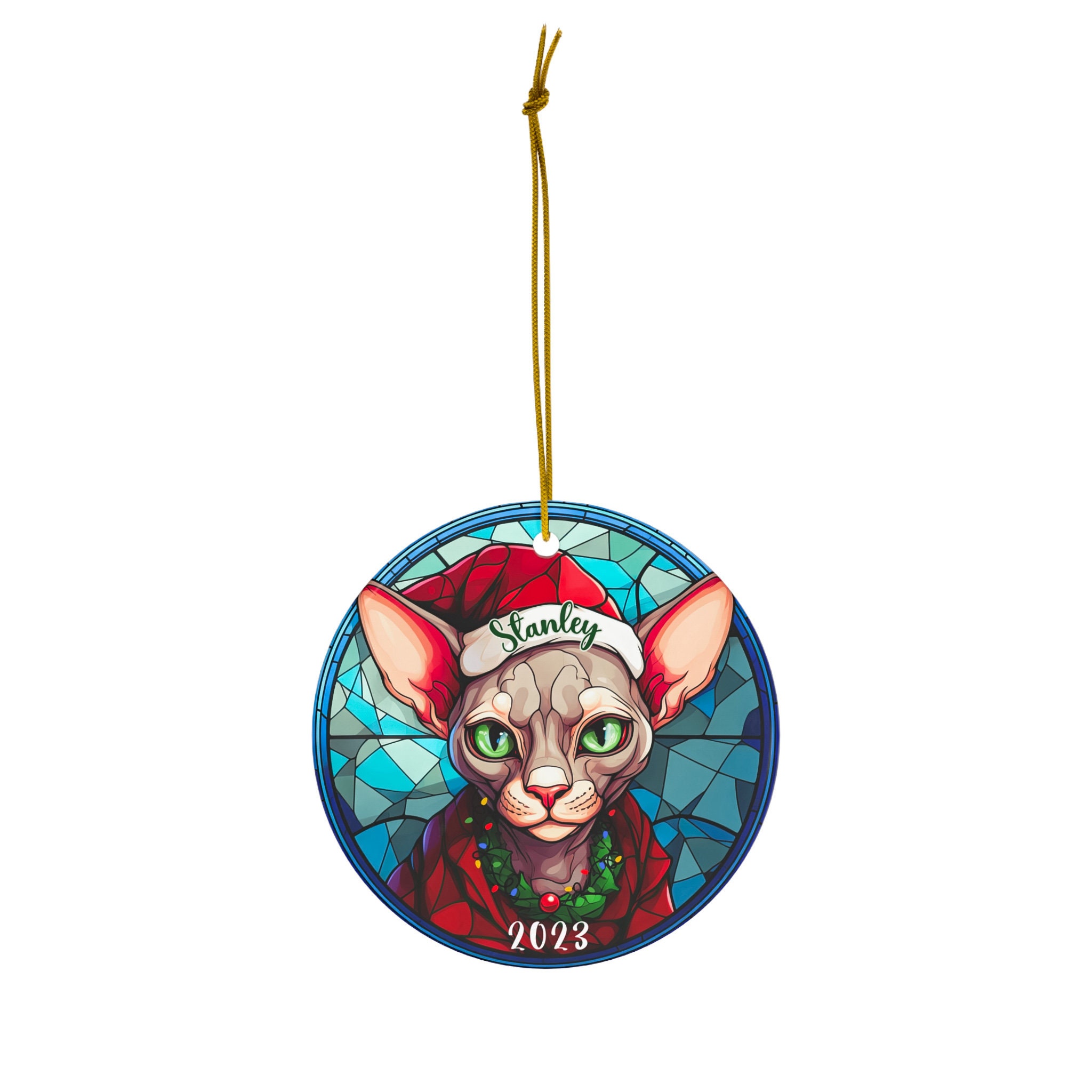 Custom Sphynx Cat Ornament Sphynx Christmas Ornament Cat Sphynx Cat ...