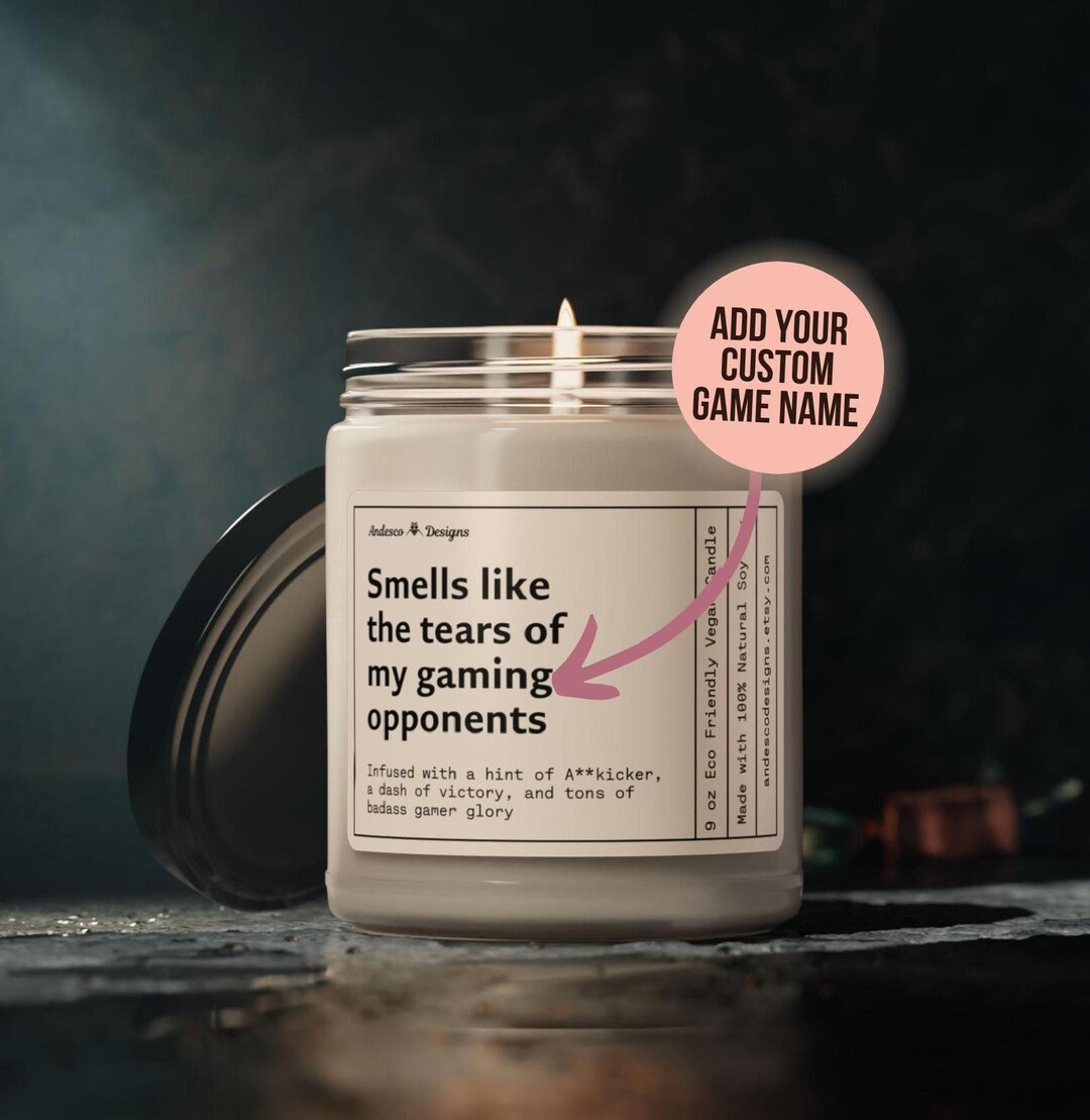 Custom Gamer Candle Gifts for Video Game Lover Video Game Anniversary ...