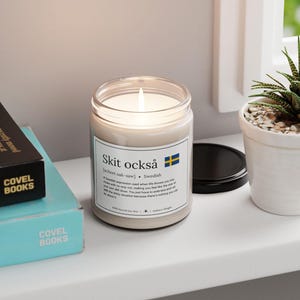 Funny Sweden Candle Funny Sweden Gifts for Swedish Friend Skit Också ...
