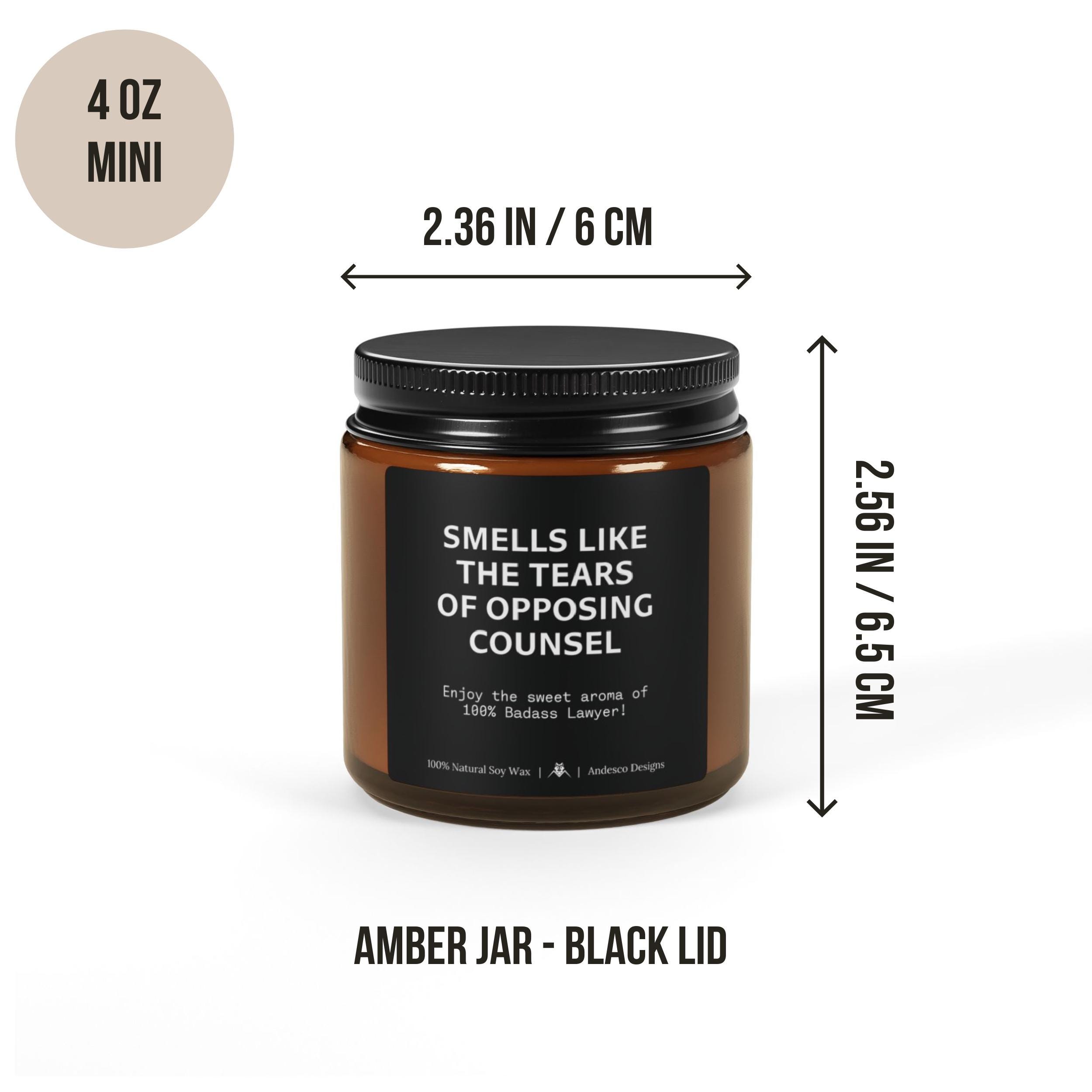 Smells Like the Tears of Opposing Counsel Candle Funny Gift for Lawyer ...