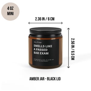 Passed the Bar Exam Gift Bar Exam Candle Passed Bar Exam Gifts Bar Exam ...