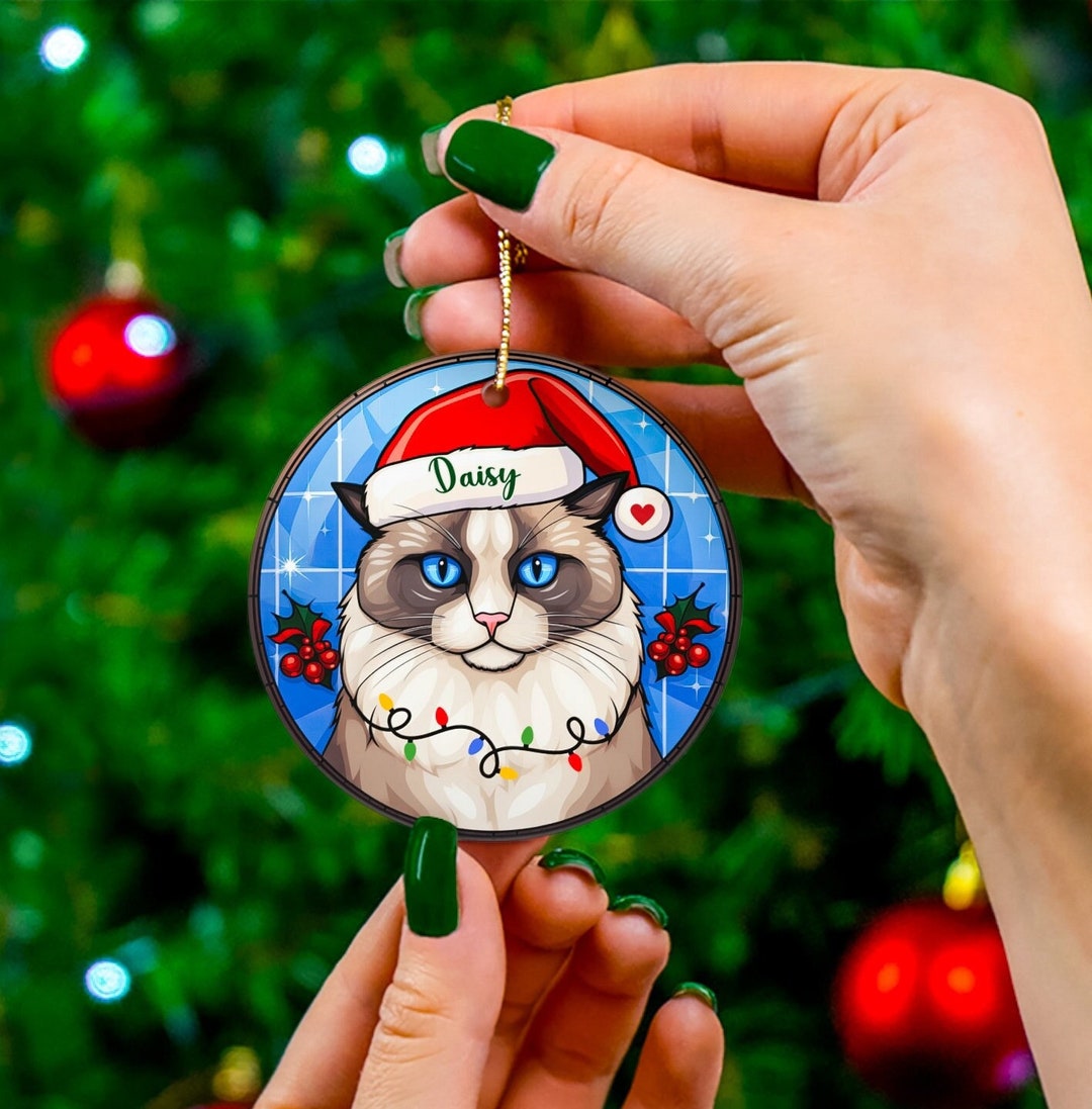 Personalized Ragdoll Cat Christmas Ornament Ragdoll Cat Christmas Gifts ...