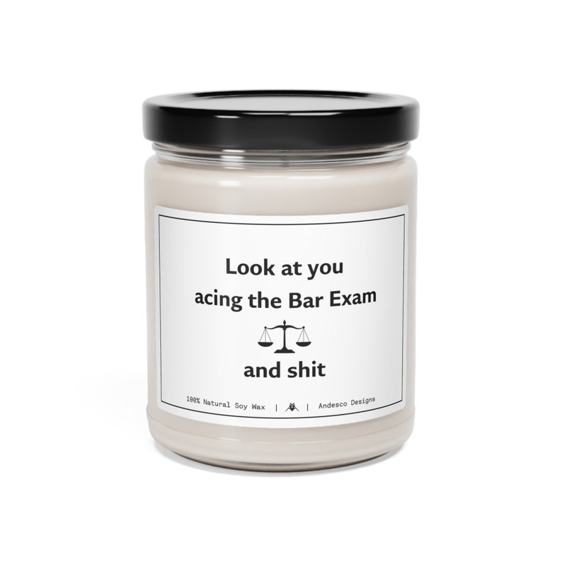 Passed the Bar Exam Gift Bar Exam Candle Passed Bar Exam Gifts Bar Exam ...