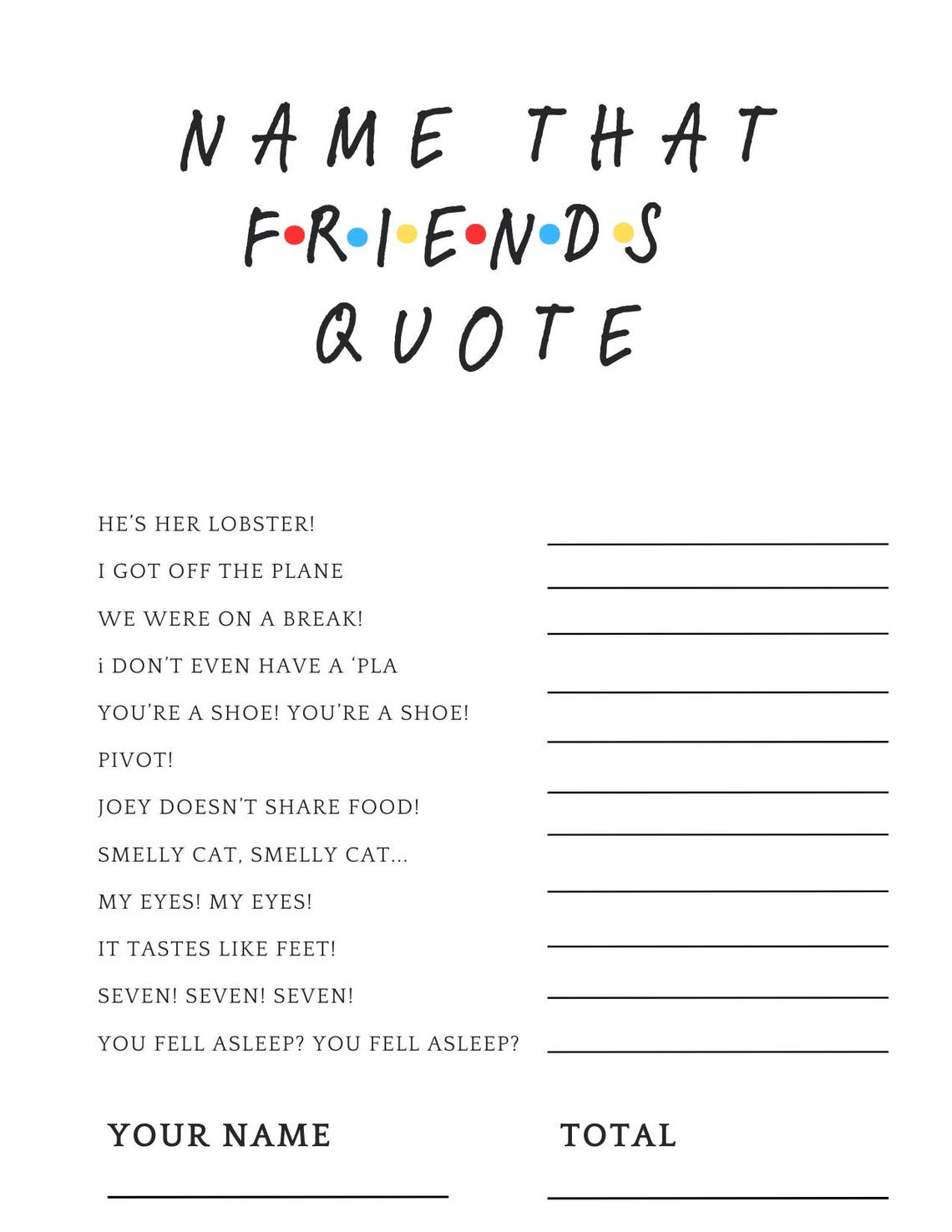 Bridal Shower I Friends Theme I How You Doin? I Canva Printable 5x7 ...