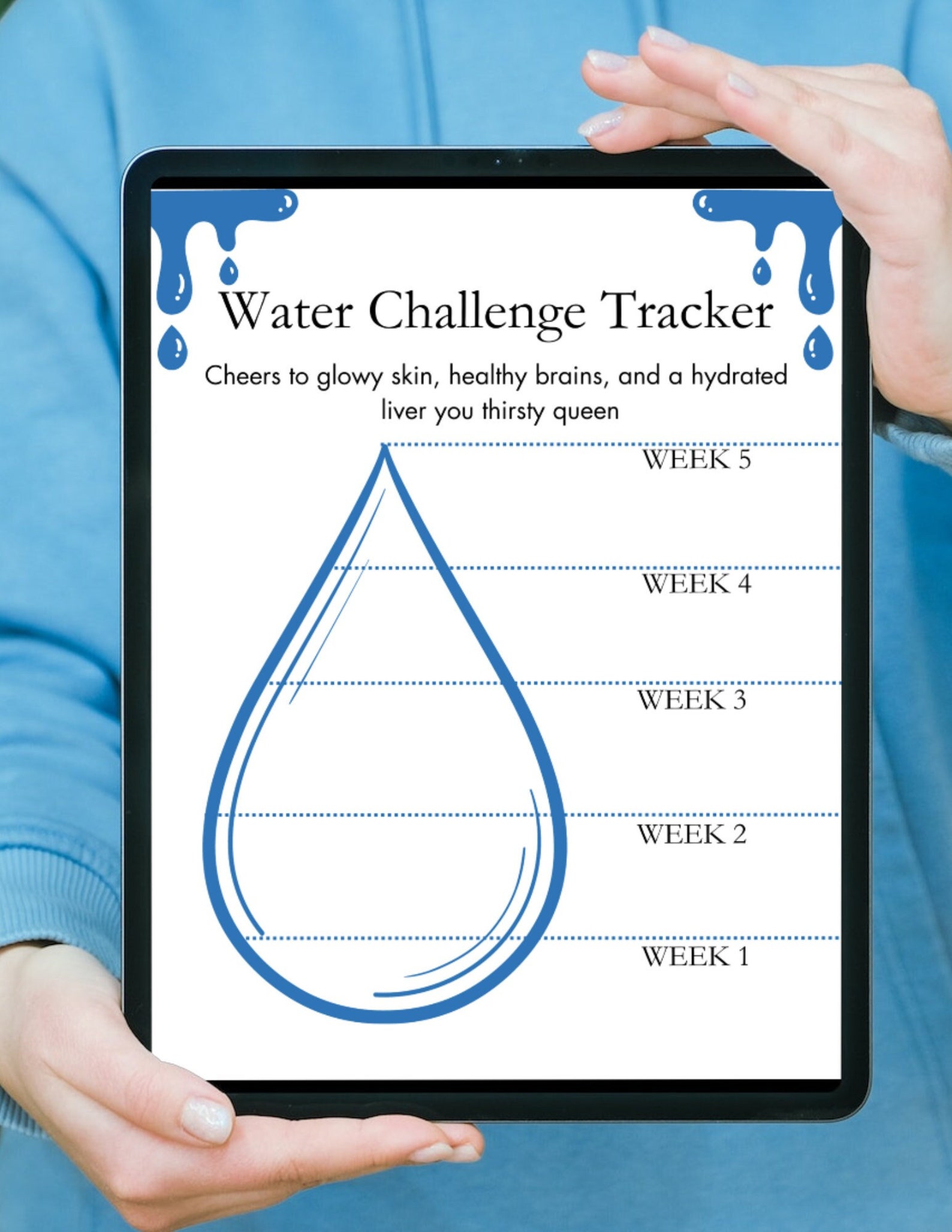 Drinking Water Challenge, Water Journal, Water Log, Hydration, Water ...