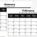 2024 Monthly Planner Landscape Sunday Start Only, Cynical 2024 Black ...