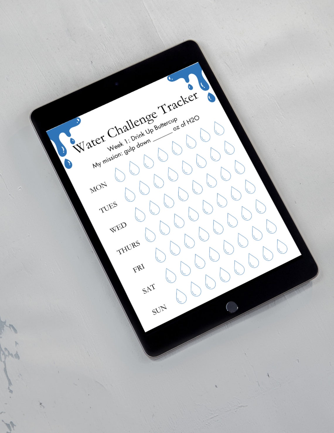 Drinking Water Challenge, Water Journal, Water Log, Hydration, Water ...