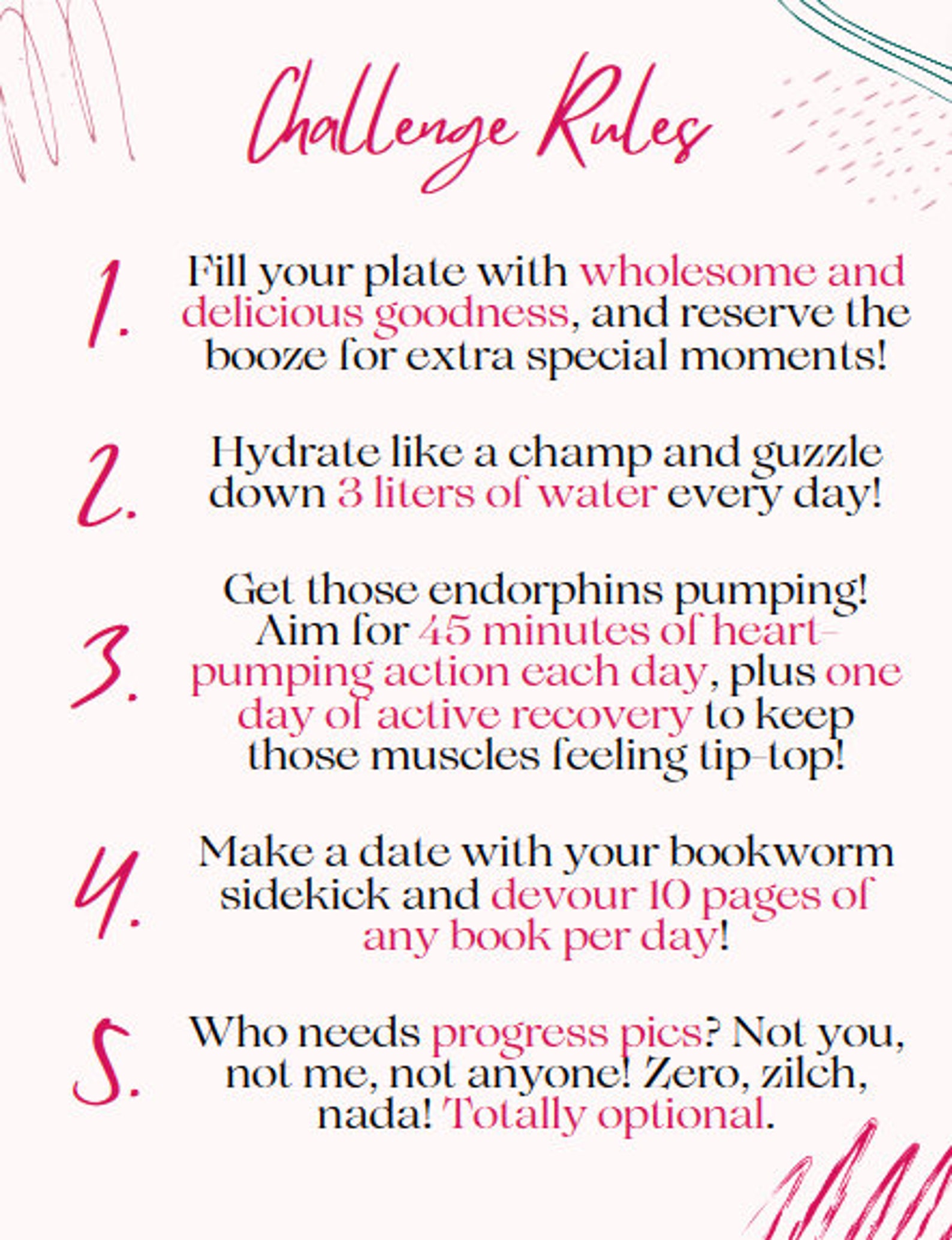 75 Soft Challenge Printable, Fitness Tracker, PDF, Easy to Print - Etsy