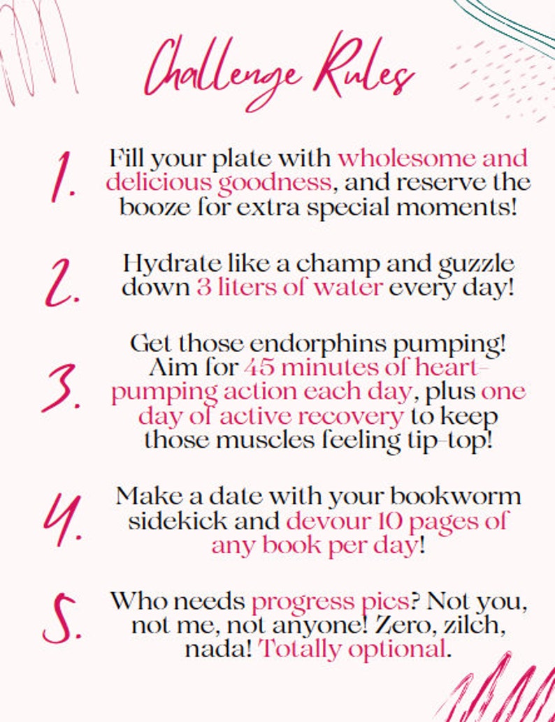 75 Soft Challenge Printable, Fitness Tracker, PDF, Easy to Print - Etsy