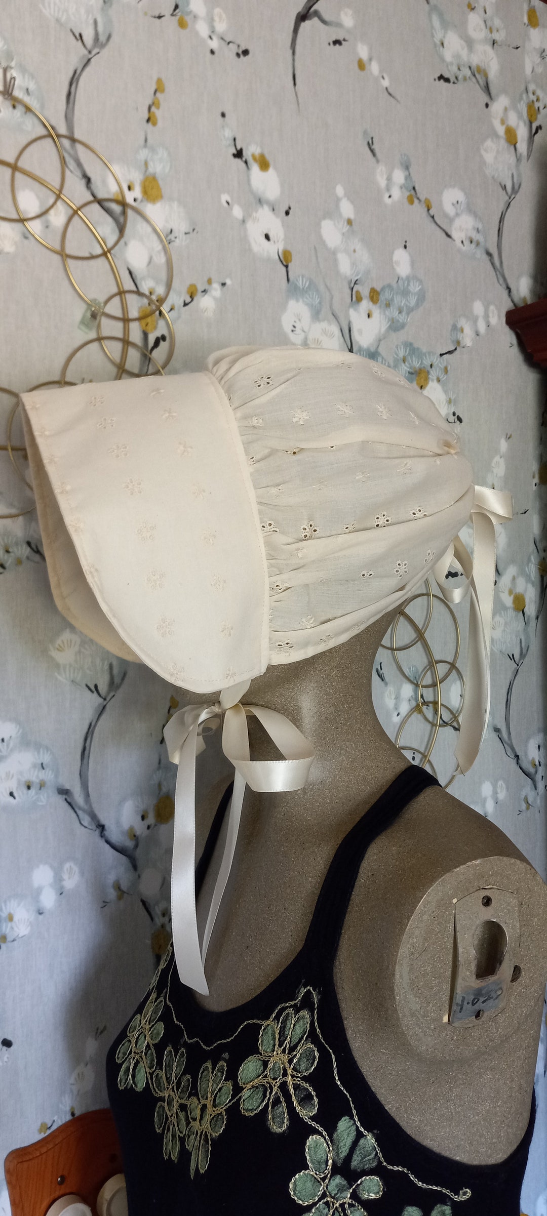 Adult Cotton Eyelet Bonnet. - Etsy