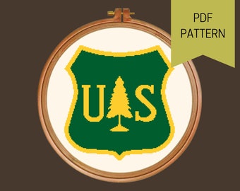 Custom Forest Service Sign Cross Stitch Pattern - Etsy