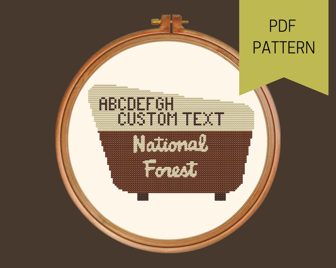 Custom Forest Service Sign Cross Stitch Pattern - Etsy