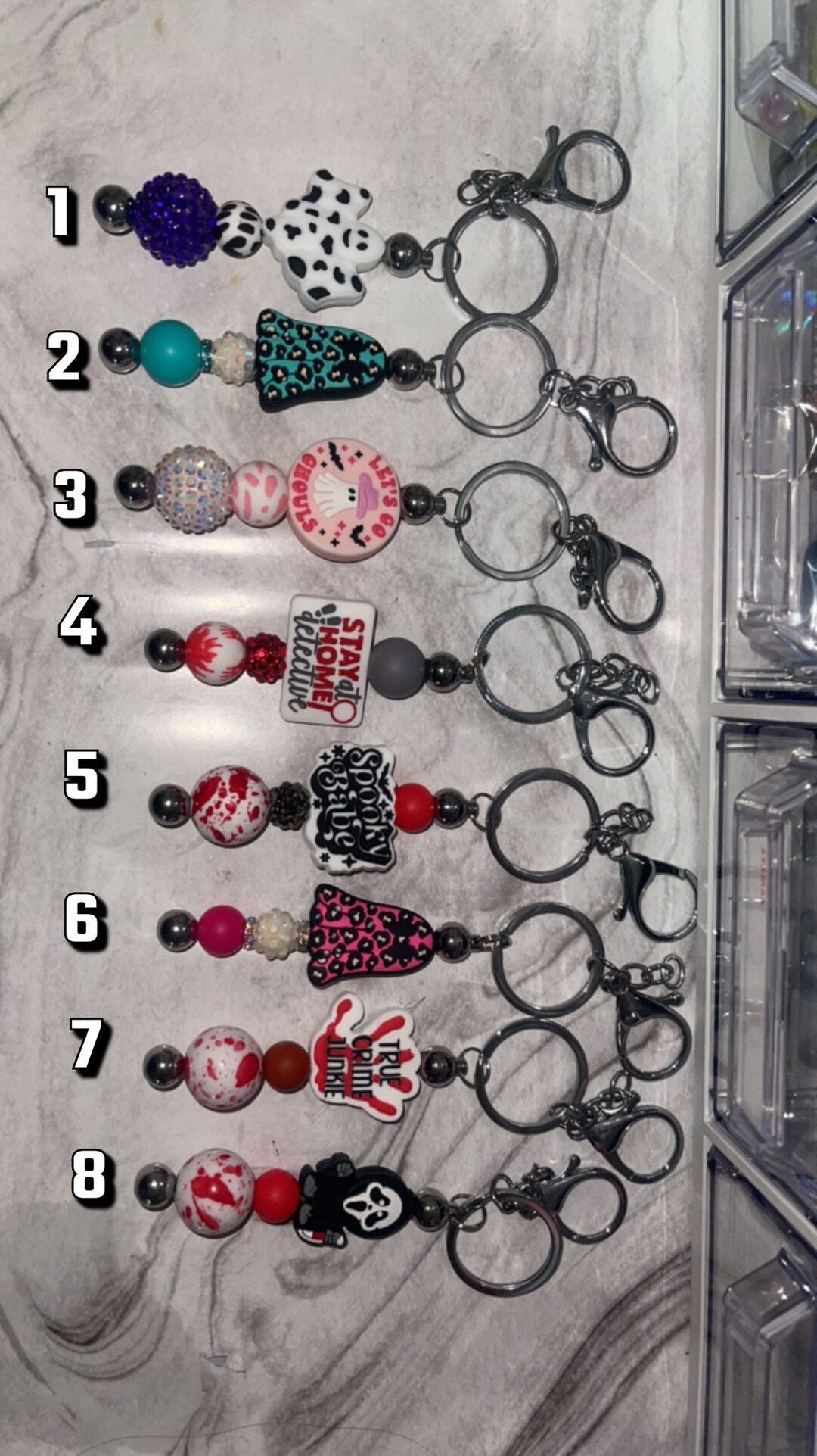 Beaded Keychain - Etsy