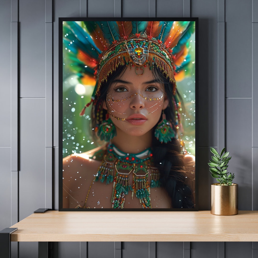 Aztec Warriors / Printables Aztec Portrait Photography Aztec Poster ...