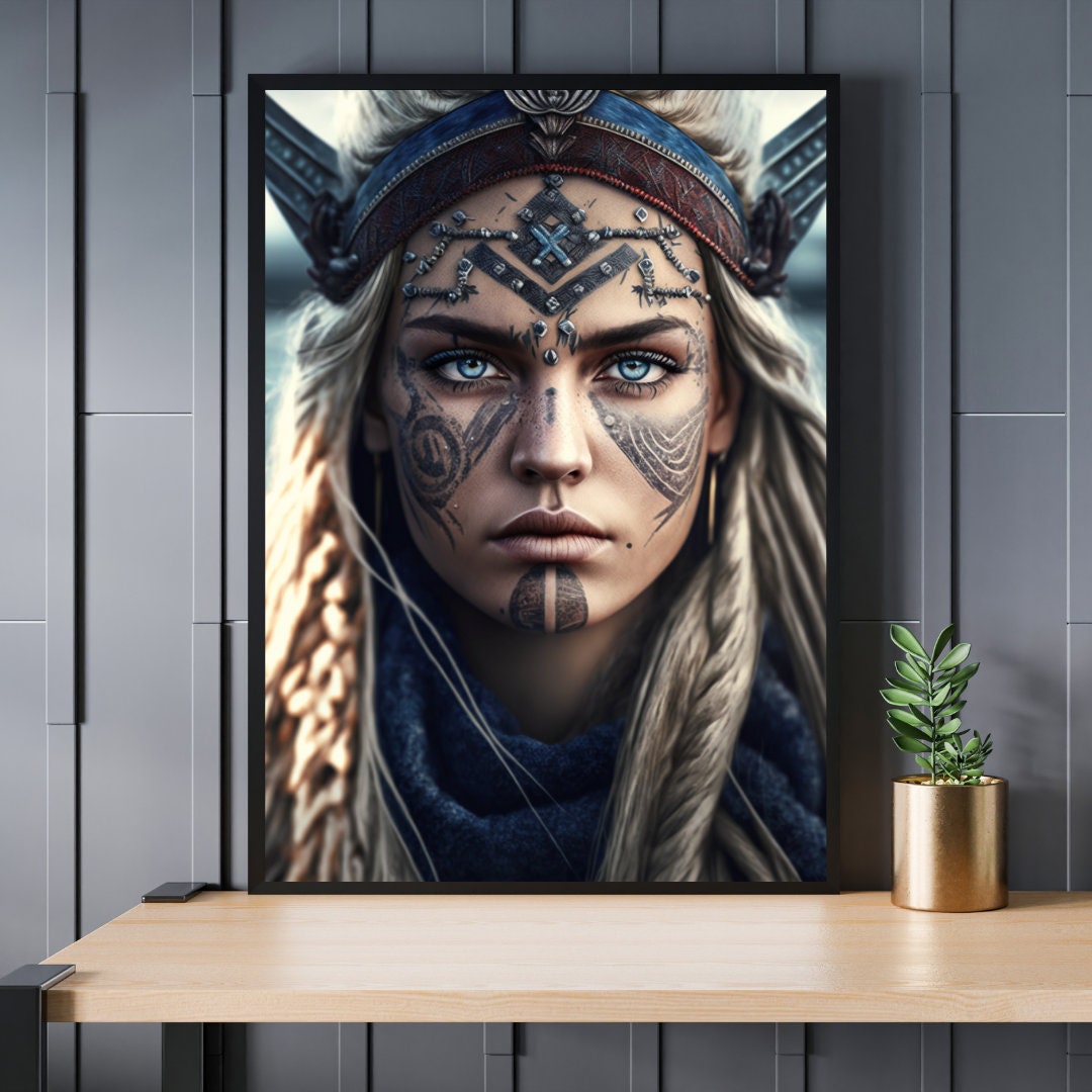 80 Vikings & Valkyries Portraits AI Art UHD Home Decor Art Photography ...