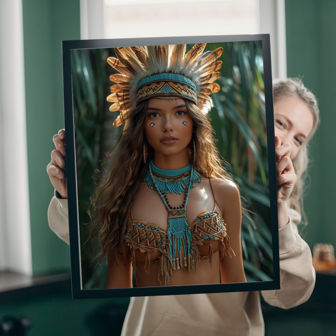 Aztec Warriors / Printables Aztec Portrait Photography Aztec Poster ...