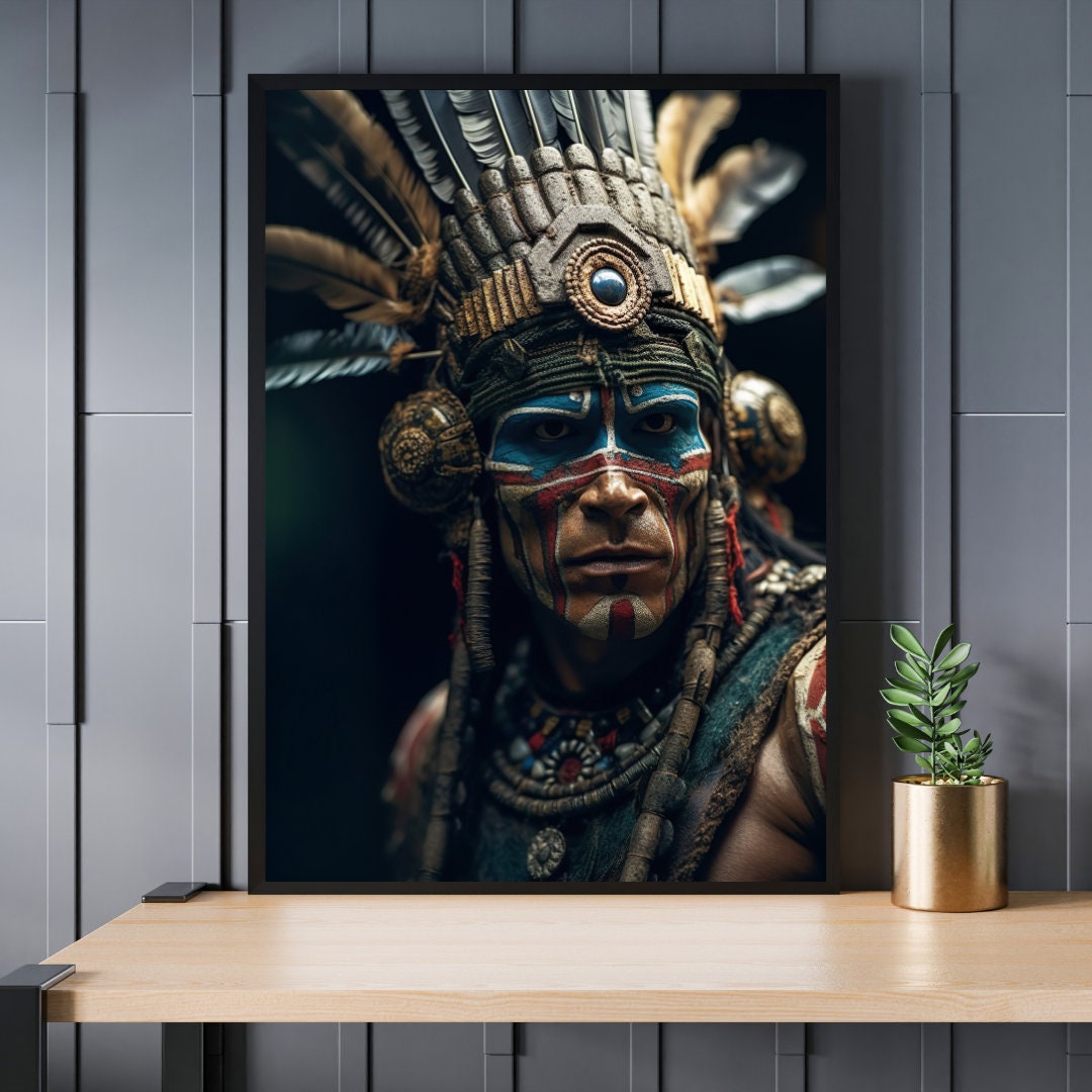 Aztec Warrior 15 / Printables Aztec Portrait Photography - Etsy