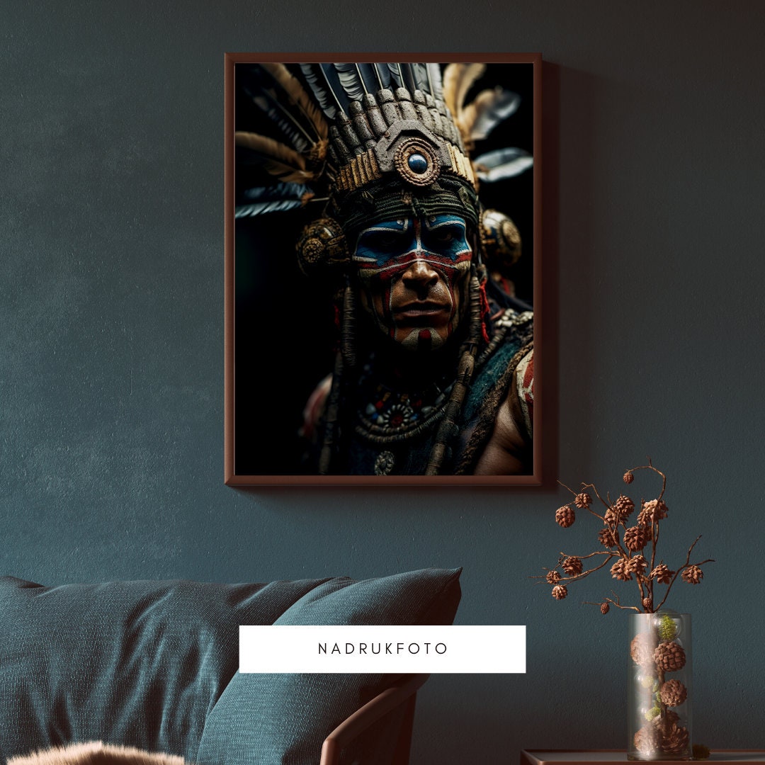 Aztec Warrior 15 / Printables Aztec Portrait Photography - Etsy