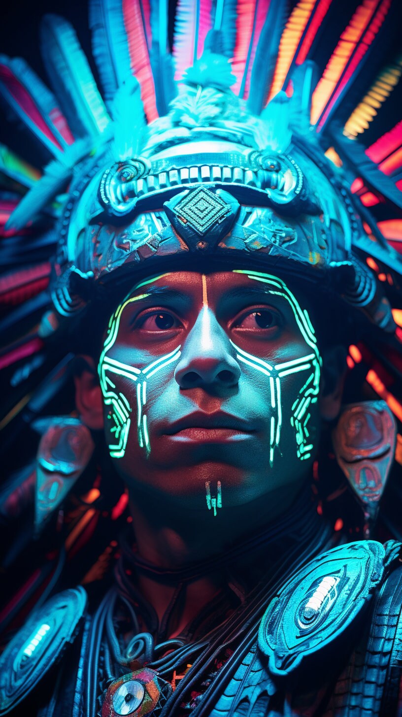 Aztec Warrior Art Wallpaper