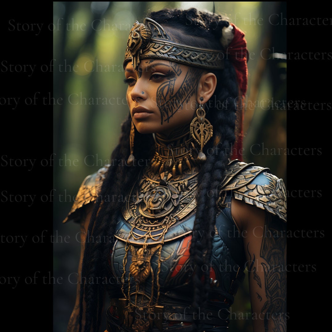 4PACK de guerreros aztecas / imprimibles Fotografía de retrato azteca ...