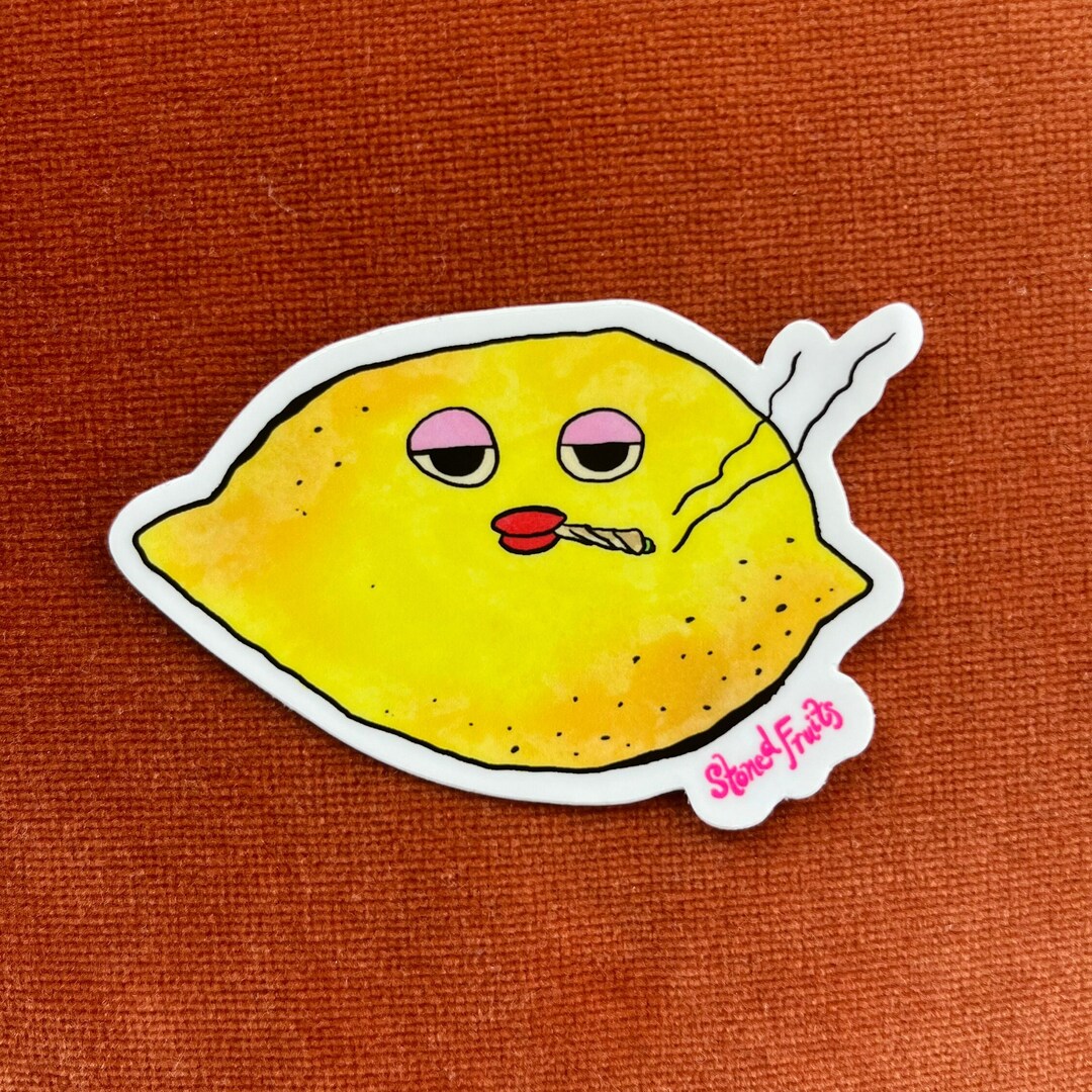 Stoned Lemon Sticker - Etsy