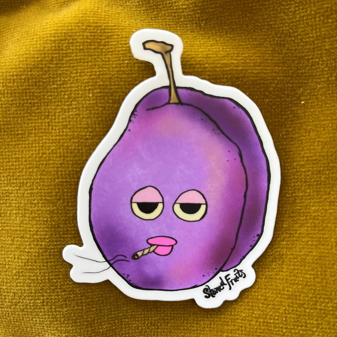 Stoned Plum Sticker - Etsy