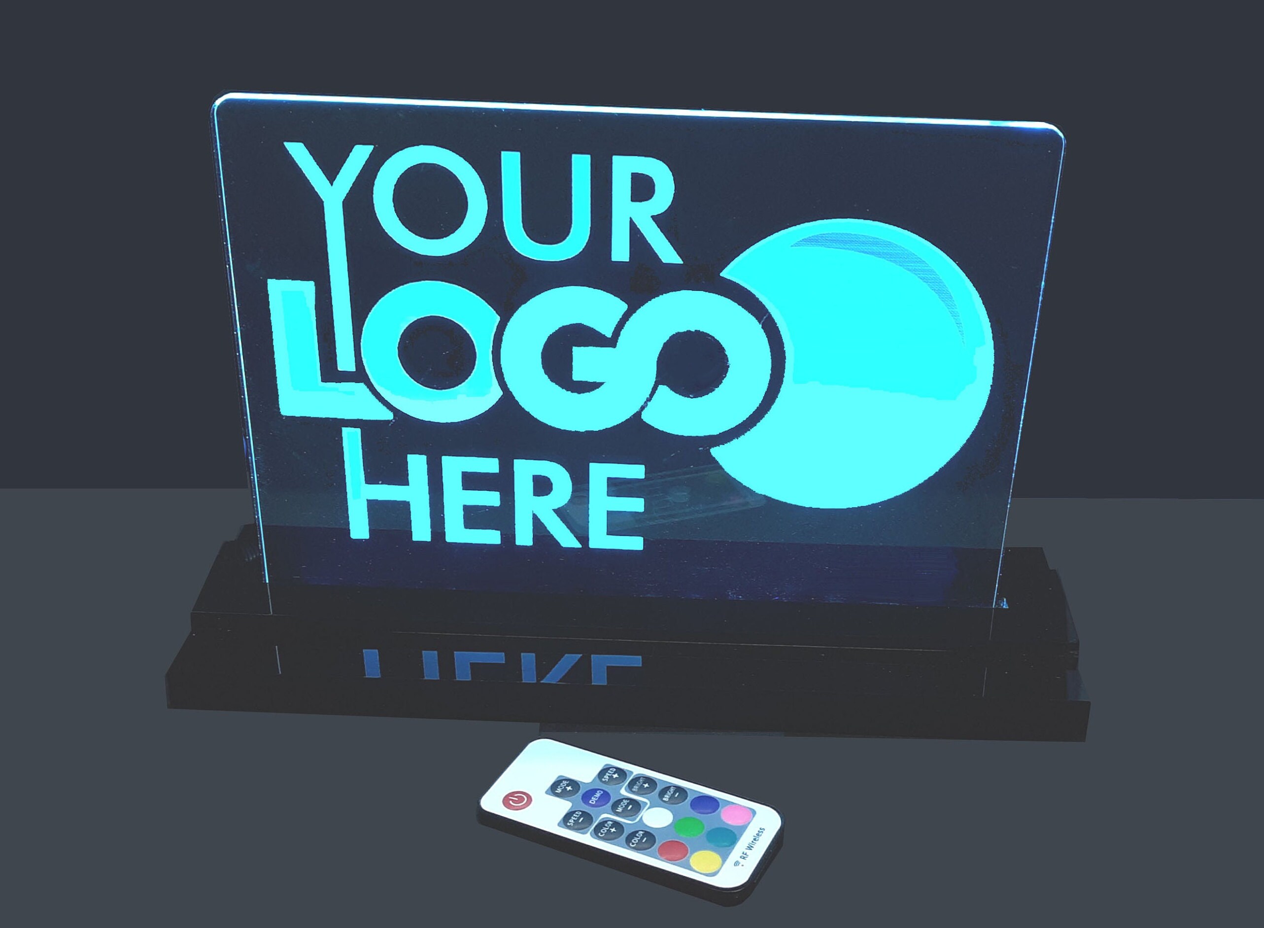 Your Logo on a Laser Etched LED Edge Lit Sign - Etsy