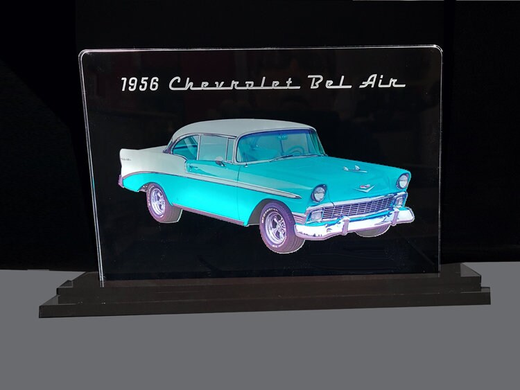 Your Car in Full Color on a UV Printed Acrylic LED Edge Lit Sign - Etsy