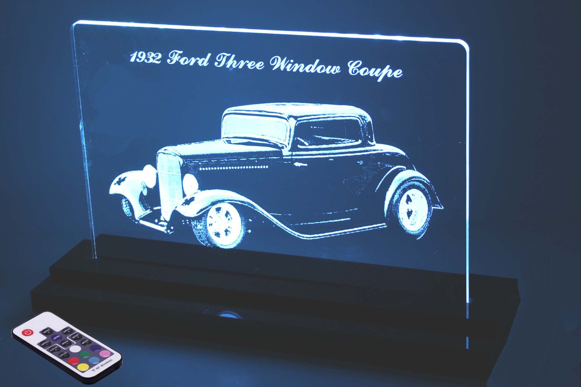 Hot Rod Fords Laser Etched LED Edge Lit Sign - Etsy