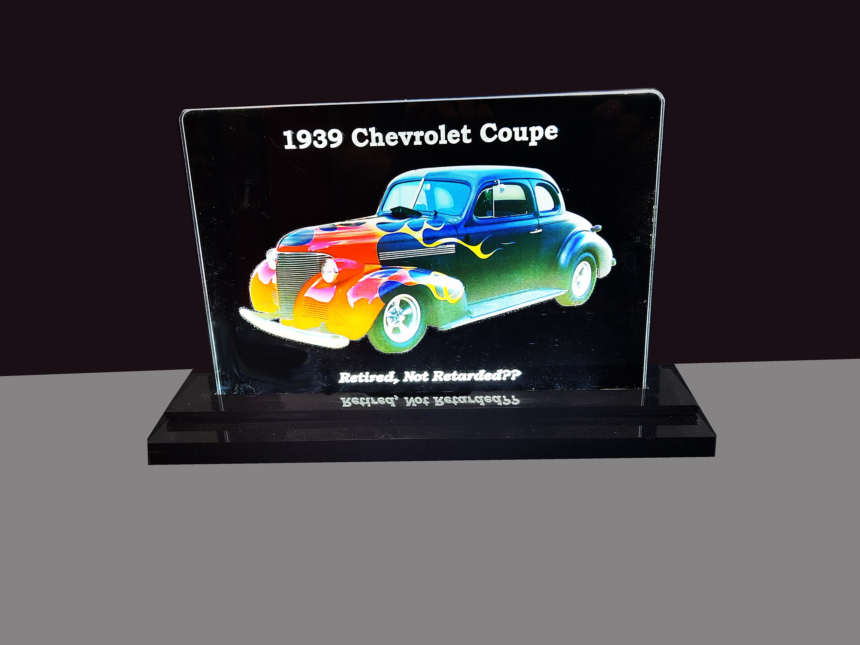 Your Car in Full Color on a UV Printed Acrylic LED Edge Lit Sign - Etsy