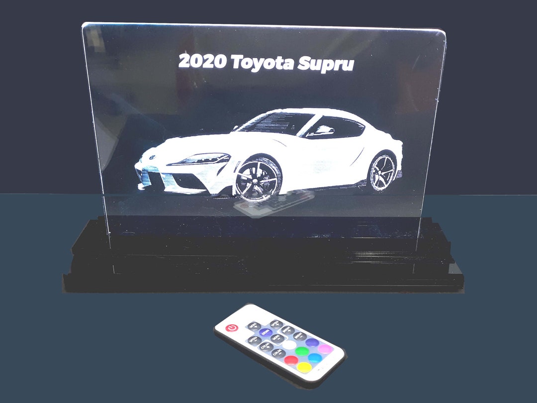 Toyota Supra Laser Etched LED Edge Lit Sign - Etsy