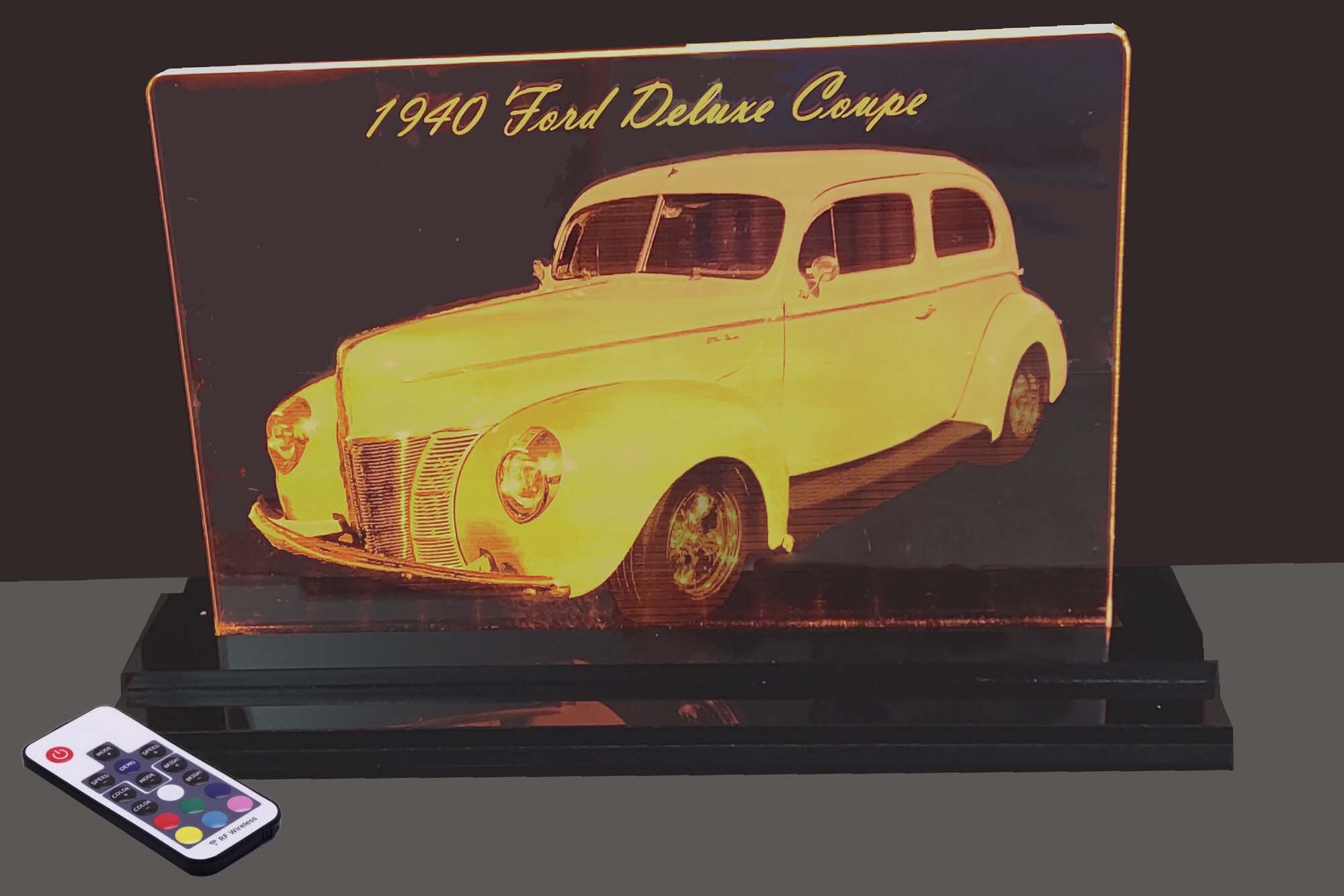 Hot Rod Fords Laser Etched LED Edge Lit Sign - Etsy